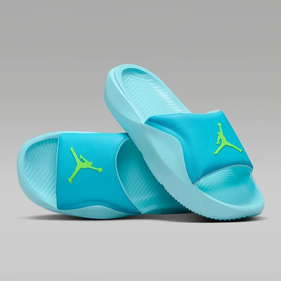 Jordan | Shoes | Jordan Mens And Gs Kids Slide Sandals Blue And Green ...